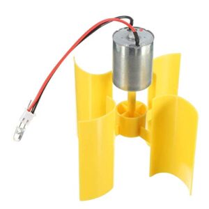 Sparik Enjoy 2 Pcs DC 0.1V-5.5V 100-6000RPM Micro Vertical Wind Turbines, Small Motor Wind Blades Generator for DIY (2pcs)