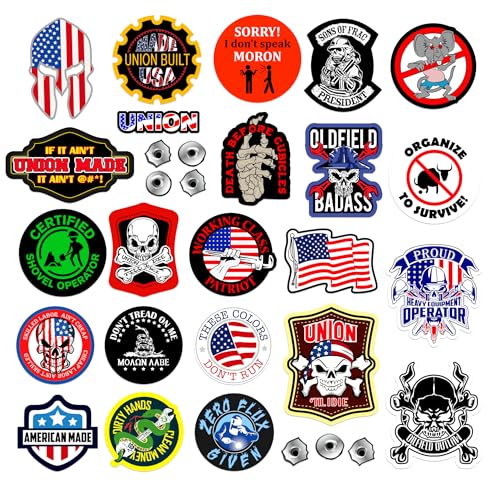 Large Union Hard Hat Stickers | 100% Quality Waterproof Vinyl | Funny Hardhat, Toolbox, Oilfield, Organize, Union, Roughneck, Welder, Construction, Patriotic, American Flag!