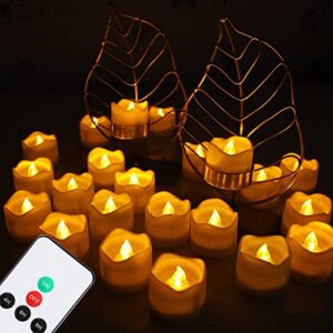 topstone remote control tealights with timer,battery operated flameless candle with flickering amber bulb,electric tea light in wave open, best for holiday decoration,wedding,pack of 12