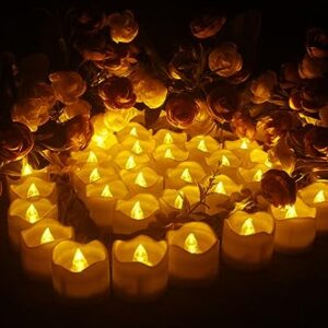 Topstone Remote Control Tealights with Timer,Battery Operated Flameless Candle with Flickering Amber Bulb,Electric Tea Light in Wave Open, Best for Holiday Decoration,Wedding,Pack of 12