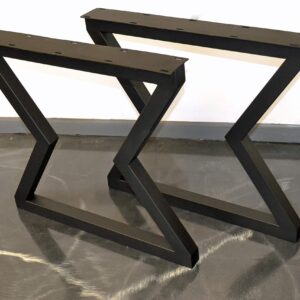 Metal Table Legs, Hourglass Style - Any Size and Color