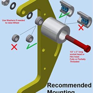 Belt Grinder 2"x72" Wheel Set for Knife Grinder 4" Drive 5/8" Bore 3" Track 2" Idler (4" 5/8-3"- 2")