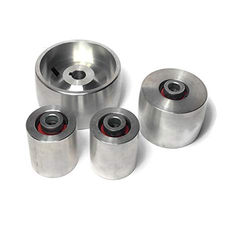 Belt Grinder 2"x72" Wheel Set for Knife Grinder 4" Drive 5/8" Bore 3" Track 2" Idler (4" 5/8-3"- 2")