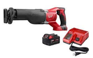 milwaukee 18v li-ion cordless sawzall reciprocating saw w/ 5.0ah battery & charger