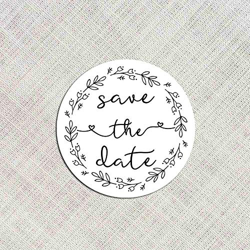 120 x Save The Date Stickers, Wedding Labels, Wedding Invitation Seals, Save The Date Labels, Envelope Seals, Envelope Labels, Wedding Stickers