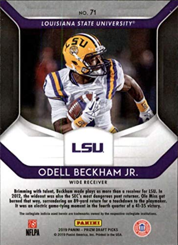 2019 Panini Prizm Draft Picks #71 Odell Beckham Jr. LSU Tigers Football Trading Card