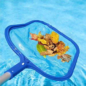 Acronde 2PCS Swimming Pool Leaf Skimmer Net Swimming Pool Cleaner Supplies and Accessories Leaf Rake Mesh