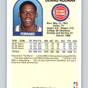 1989-90 Hoops Basketball #211 Dennis Rodman Detroit Pistons Official NBA Trading Card