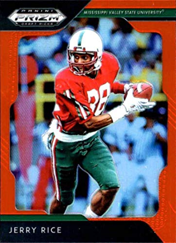 2019 Panini Prizm Draft Picks Prizms Orange #46 Jerry Rice Mississippi Valley State Delta Devils NCAA College Football Trading Card