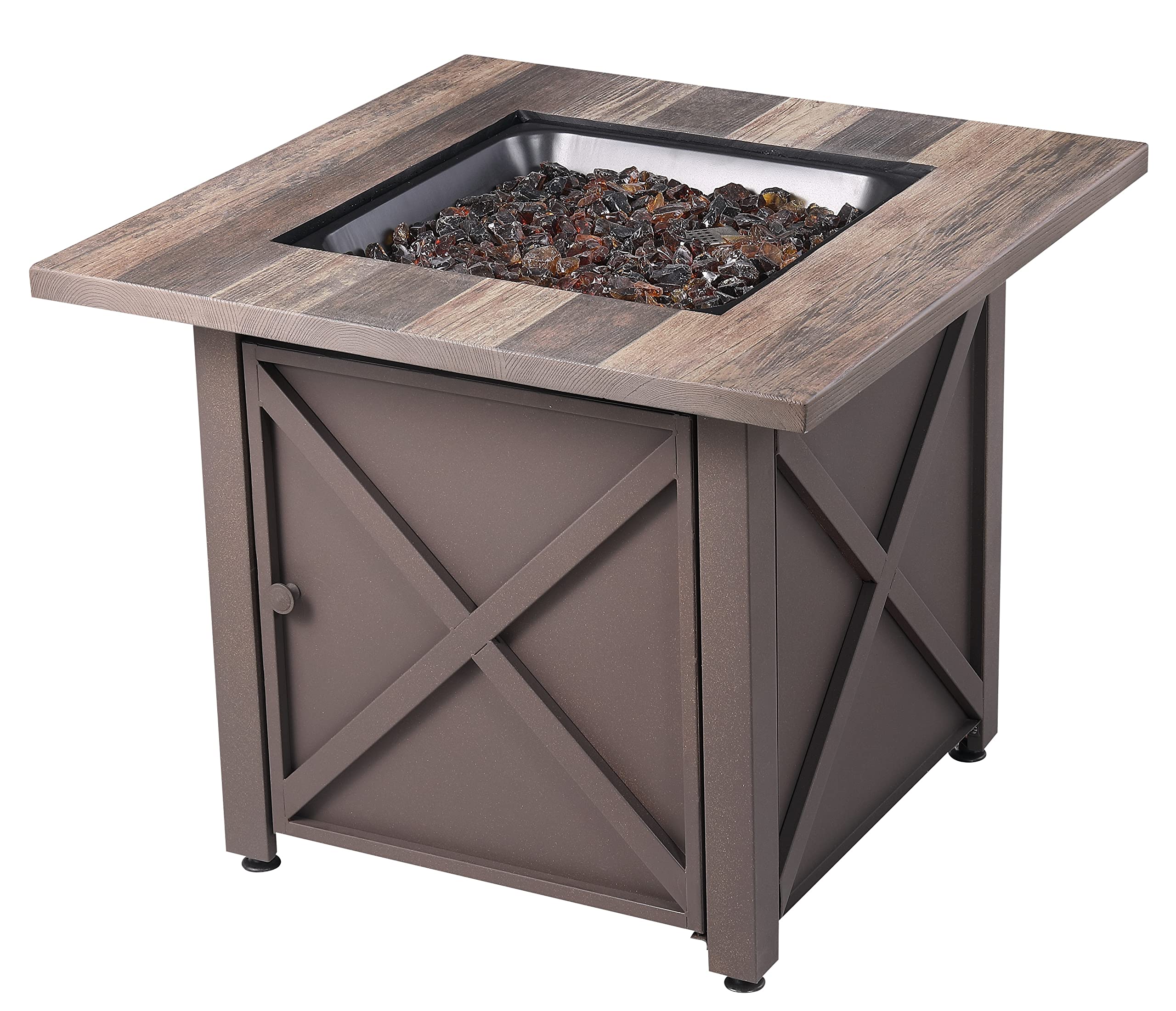 Endless Summer GAD15264SP 30-in W 50000-BTU Brown Tabletop Steel Propane Gas Fire Table