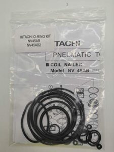 o-ring kit fits hitachi nv45aa, nv45ab, nv45ab2 coil roofing nailer with trigger o-rings