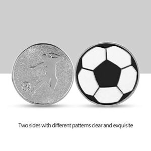 VGEBY1 Football Coins, Alloy Flip Coin Soccer Referee Coins with Case for Pick Side