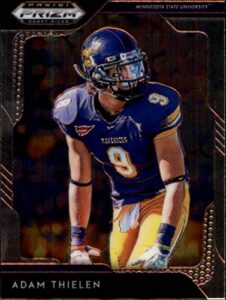 2019 prizm draft picks football #4 adam thielen minnesota state mavericks official ncaa trading card from panini