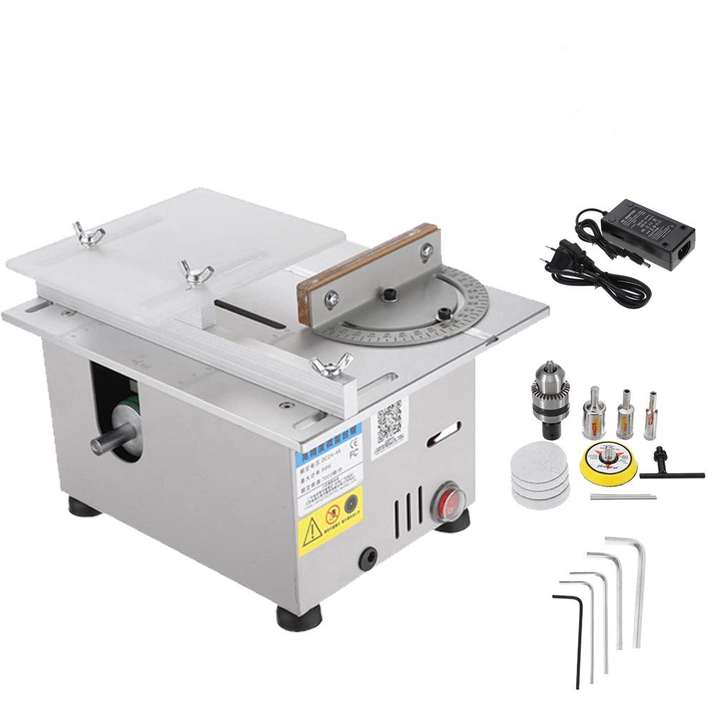 BACHIN Upgrade Version Table Saw Mini Precision Saws DIY Wood Working Lathe Polisher Drilling Machine for Handmade Wooden Model Crafts, Printed Circuit Board Cutting