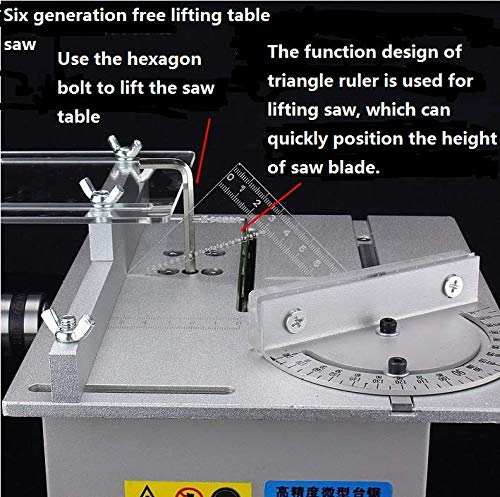 BACHIN Upgrade Version Table Saw Mini Precision Saws DIY Wood Working Lathe Polisher Drilling Machine for Handmade Wooden Model Crafts, Printed Circuit Board Cutting