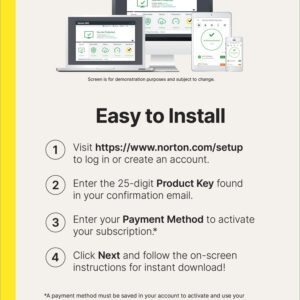 Norton 360 Premium, 2024 Ready, Antivirus software for 10 Devices with Auto Renewal - Includes VPN, PC Cloud Backup & Dark Web Monitoring [Key card]