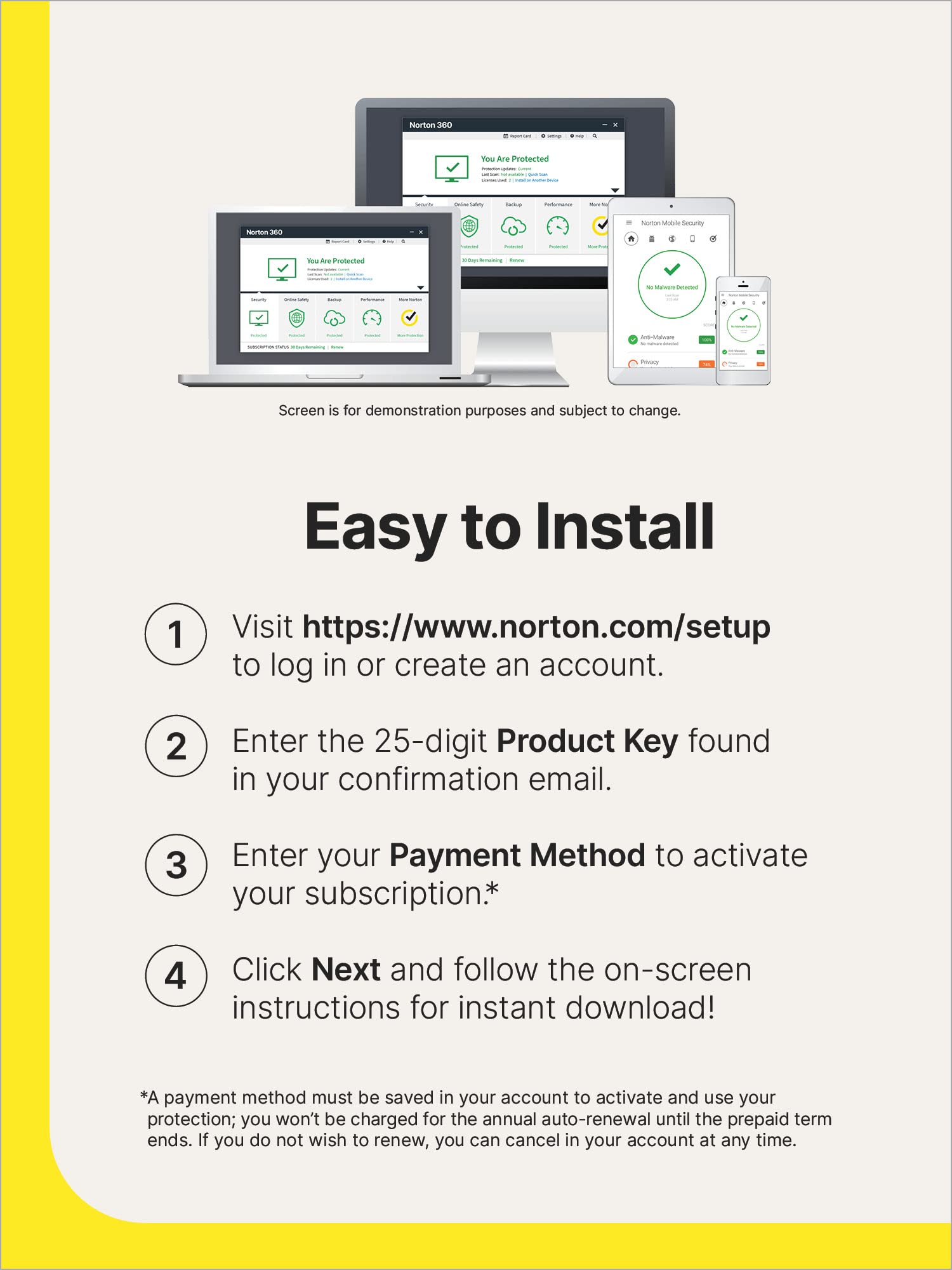 Norton 360 Premium, 2024 Ready, Antivirus software for 10 Devices with Auto Renewal - Includes VPN, PC Cloud Backup & Dark Web Monitoring [Key card]