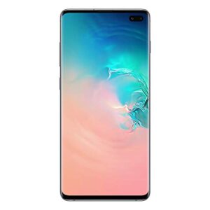 samsung galaxy s10+ plus 128gb+8gb ram sm-g975f/ds dual sim 6.4" lte factory unlocked smartphone international model (prism white)