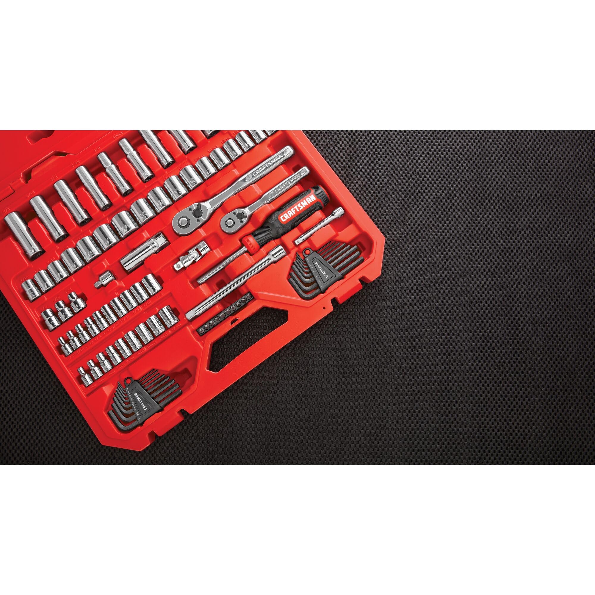 CRAFTSMAN Mechanics Tool Set, SAE/Metric, 1/4-Inch Drive, 83-Piece (CMMT12021)