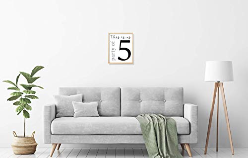 Party of 5 Wall Decor (11x14 inch Unframed Farmhouse Print, Party of 5 Sign, Farmhouse Decor, Great Gift, Party of Five Family Sign, Party of Five Sign, This Is Us Art, Party of 5 Family Sign)