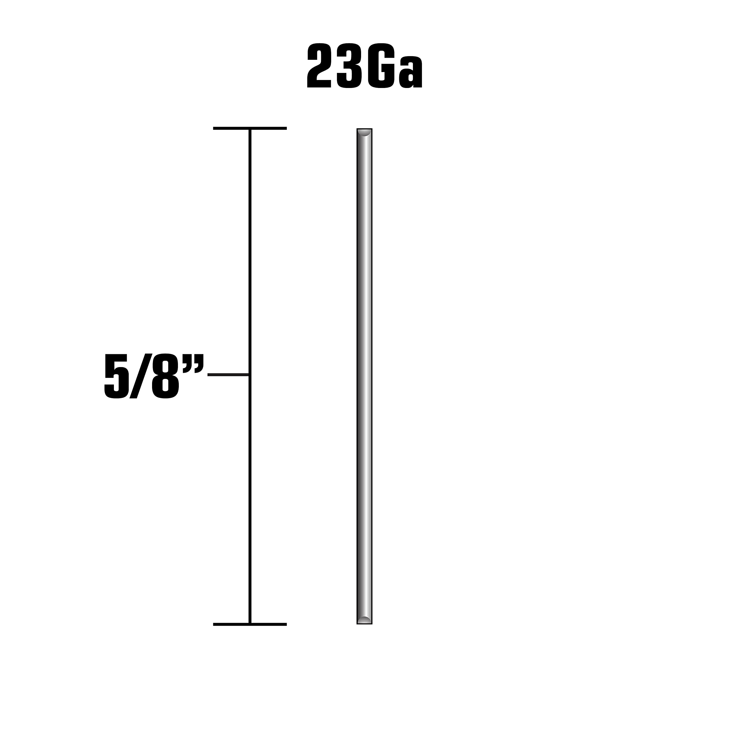 Metabo HPT Micro Pin Nails | 5/8 Inch x 23 Gauge | Electro-Galvanized | 2000 Count | 23000SHPT