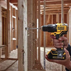 DEWALT ATOMIC 20V MAX* Hammer Drill, Cordless, Compact, 1/2-Inch, 2 Batteries (DCD709C2)