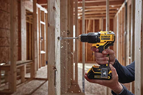 DEWALT ATOMIC 20V MAX* Hammer Drill, Cordless, Compact, 1/2-Inch, 2 Batteries (DCD709C2)