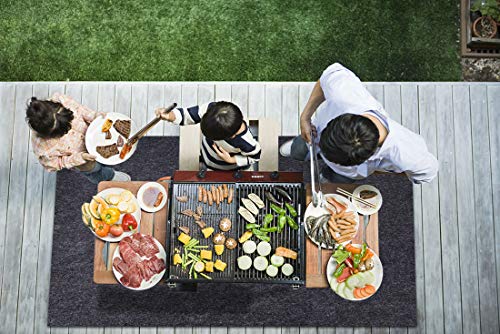 Gas Grill Mat,BBQ Grilling Gear for Gas/Absorbent Grill Pad Lightweight Washable Floor Mat to Protect Decks and Patios from Grease Splatter,Against Damage and Oil Stains or Grease Spills (36”×60“)