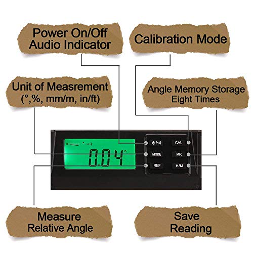 2PM TOOLS 24-Inch Digital Torpedo Level and Protractor | Neodymium Magnets | Bright LCD Display | IP54 Dust/Water Resistant smart level with Carrying Bag