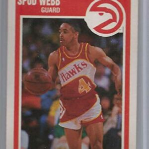 1989-90 Fleer #6 Spud Webb Hawks (UER)(Points per 48 minutes incorrect at 2.6) NBA Basketball Card NM-MT