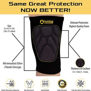 Knee Pads Sleeves Unisex | Protective Knees Support with Thick Breathable Compression for Max Comfort, Durability & Protection | Rip, Cut & Abrasion Resistant | Stretchable, Anti-Slip & Anti-Collision