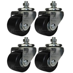 mapp caster heavy duty car dolly replacement casters set of 4-2500 lbs. capacity