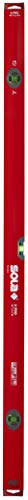 SOLA LSX482410 X PRO Aluminum Box Profile Spirit Level Set with 60% Magnified Vials, 10, 24 & 48-Inch , Red