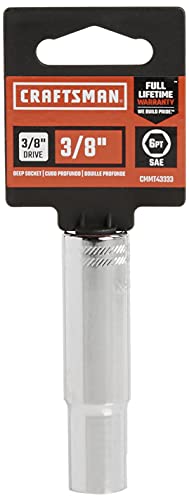 CRAFTSMAN Deep Socket, SAE, 3/8-Inch Drive, 3/8-Inch, 6-Point (CMMT43333)