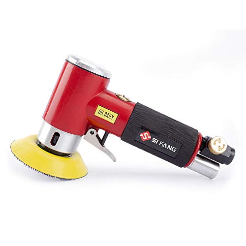 Updated 2inch 3inch Mini Air Sander Mini Orbital Air Sander Air Dual Action Sander Air Polisher Kit for Auto Body Work (Red 2''3''air sander)