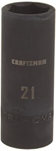 craftsman deep impact socket, metric, 1/2-inch drive, 21mm (cmmt16081)