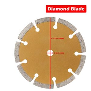 GALAX PRO Saw Blade Set, Pack of 4 Assorted 60T HSS Metal/24T TCT Wood/Diamond 4-1/2-Inch Circular Saw Blade with 3/8" Arbor for Fast Cutting…