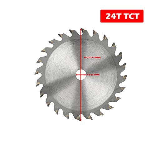 GALAX PRO Saw Blade Set, Pack of 4 Assorted 60T HSS Metal/24T TCT Wood/Diamond 4-1/2-Inch Circular Saw Blade with 3/8" Arbor for Fast Cutting…