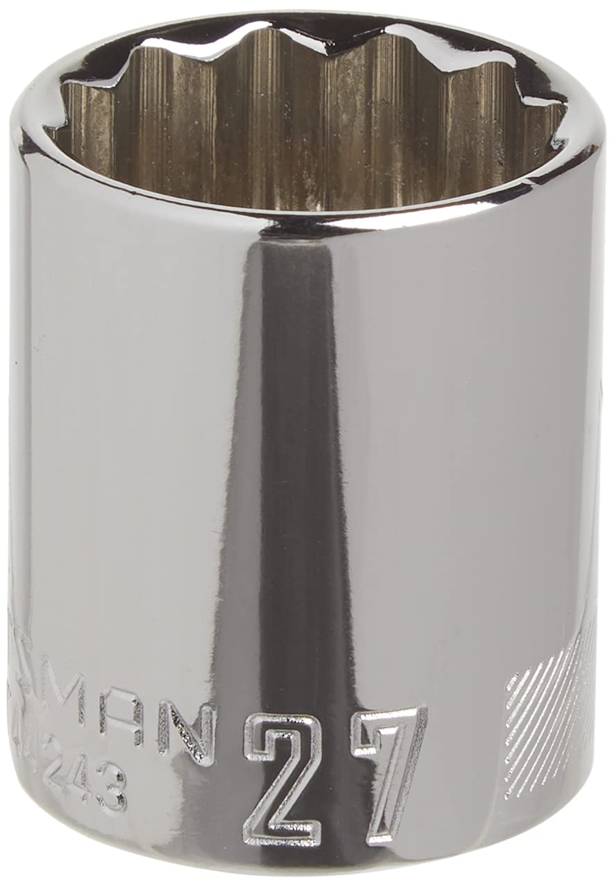 CRAFTSMAN Shallow Socket, Metric, 1/2-Inch Drive, 27mm, 12-Point (CMMT44243)