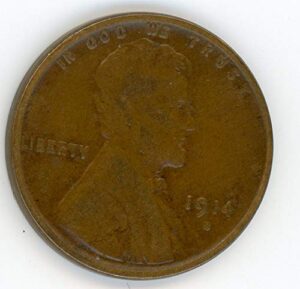 1914 s lincoln cent f-12