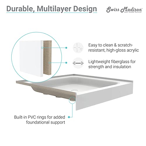 Swiss Madison SM-SB516 Voltaire 48x32 Shower Base