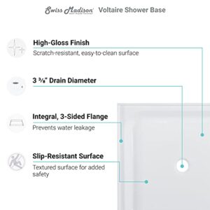 Swiss Madison SM-SB516 Voltaire 48x32 Shower Base