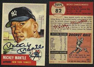 mickey mantle 1953 topps baseball auto reprint card new york yankees - baseball card