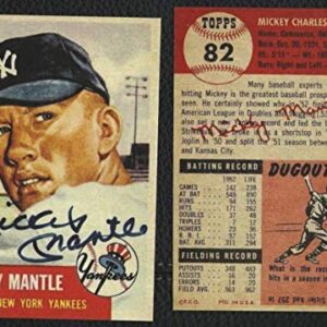 Mickey Mantle 1953 Topps Baseball Auto REPRINT Card New York Yankees - Baseball Card