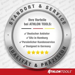 ATHLON TOOLS Aluminium Hand Truck Foldable Hand cart - Smooth-Running Wheels with Soft treads - incl. 2 Expanding Cords