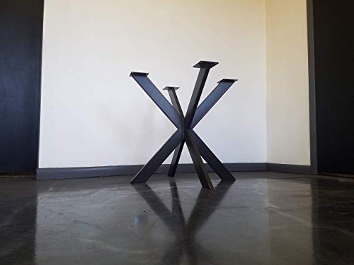 Metal Table base, Cross-X Style - Any Size and Color