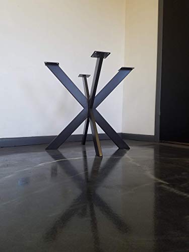 Metal Table base, Cross-X Style - Any Size and Color