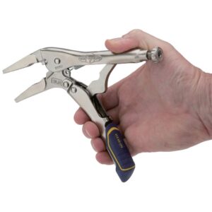 IRWIN VISE-GRIP Locking Pliers, Fast Release, Long Nose with Wire Cutter, 9-Inch (IRHT82582)