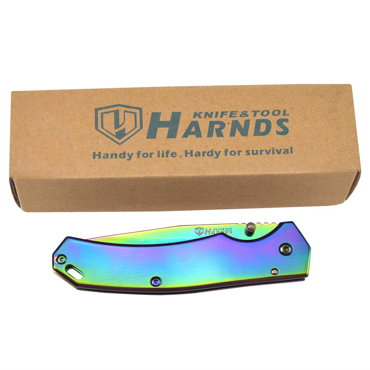 Harnds Pandora Folding Knife with 8Cr14MoV Stainless Steel Blade Pocket Knife with Frame Lock and Pocketclip (Combination)