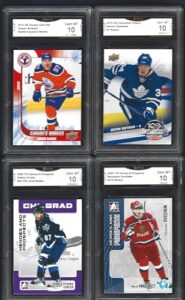 connor mcdavid auston matthews sidney crosby alexander ovechkin 4 card rookie lot itg ud graded gma gem mint 10 nhl superstar players